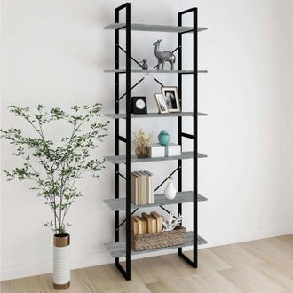 vidaXL Armoire haute Sonoma gris 80x30x210 cm Bois ding&eacute;nierie