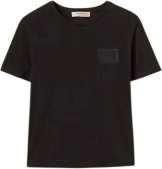 Twinset Femme, Tops, Noir, Taille: 40 FR T-shirt