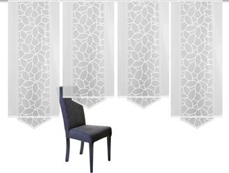 Home Fashion Home fashion - 094627-0101 160x57 cm - Schiebevorhang Jacquard Set Weiss