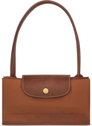 Longchamp Folding Nylon Tote Bag - Brown
