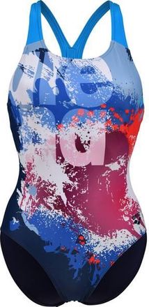 Arena Damen Schwimmanzug WOMENS WAVES BREAKING SWIMSUIT V BACK