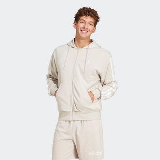 adidas Kapuzensweatshirt ESSENTIALS 3-STREIFEN FRENCH TERRY sportliches Kapuzensweatshirt, mit Kapuze, mit K&auml;ngurutasche