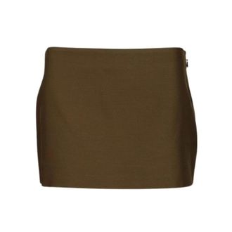 Khaite Jett Minijupe - Femme - Jupes - Vert - Taille: 32 FR