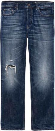 AllSaints lockerer gerader Schnitt in Destroy, mittleres Indigo-Blau
