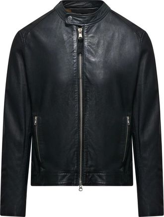 Bomboogie Homme, Vestes, Noir, Taille: S Roy Leather Jacket