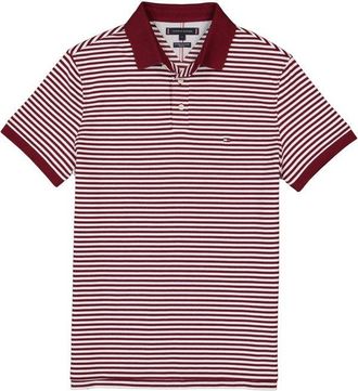 Tommy Hilfiger Herren Polo-Shirt rot gestreift Slim Fit