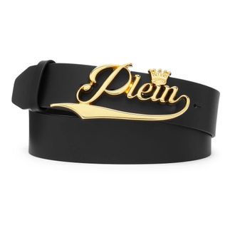 Philipp Plein Homme, Accessoires, Noir, Taille: 100 CM Leather Belt King Plein