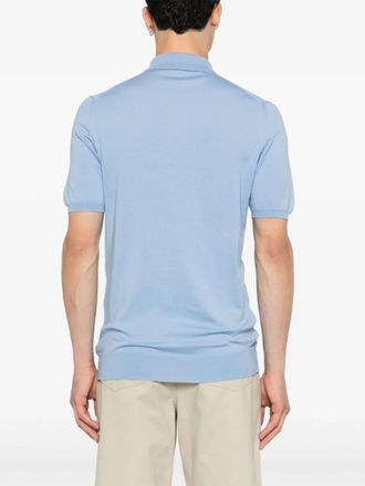 Kiton Womens Chevron-Detail Fine Ribbed Polo Shirt Ss24 M