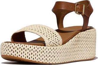 FitFlop Sandales compensées tissées à Plateformes JG1 Taille 36 Couleur Tan_Ivory