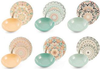 Villa D'Este Home Tivoli Villa dEste Home Tafelservice Tivoli Sharm 18 teilig Porzellan bunt