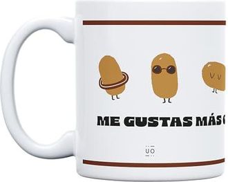 UO Tasse mit Aufschrift Ich mag dich mehr als Kroketten, Geschenk f&uuml;r Paare, originelles Geschenk zum Valentinstag, 350 ml, Keramik