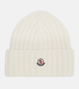 Moncler M&uuml;tze aus Schurwolle