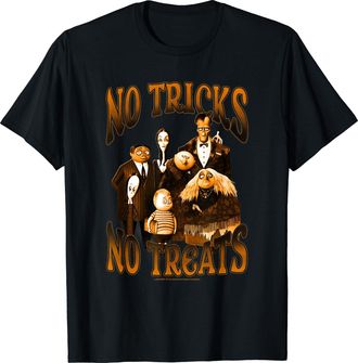 The Addams Family Halloween No Tricks No Treats Group Poster T-Shirt