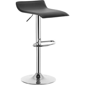Nova Tabouret de bar woltu en similicuir, Tabouret de bar pivotant, hauteur r&eacute;glable, Noir