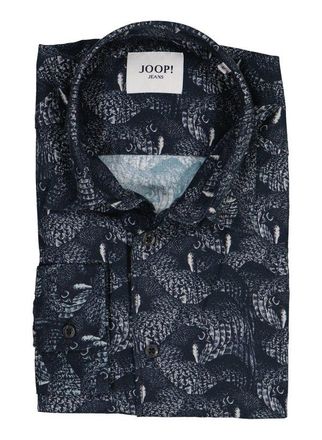 Joop Herren Hemden blau Baumwolle