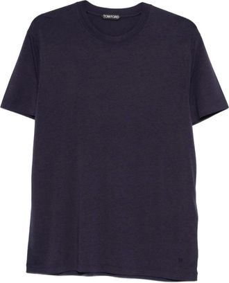 Tom Ford Homme, Tops, Bleu, Taille: M T-shirt &agrave; col rond