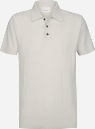 Profuomo Poloshirt aus einem strukturiertem Baumwollstrick in