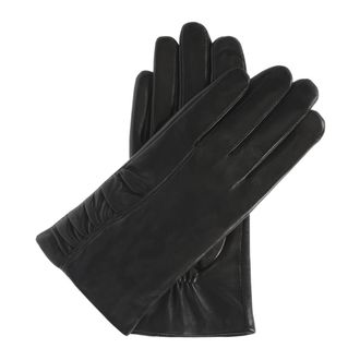 Kazar Kazar Schwarze Lederhandschuhe mit dekorativer Raffung - - Accessories - Damen - Schwarzk - L