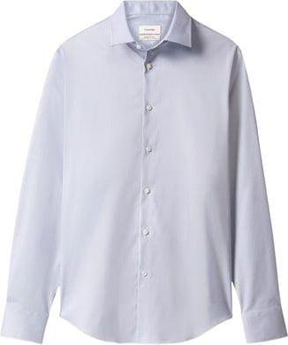Calvin Klein Chemise droite en coton m&eacute;lang&eacute;