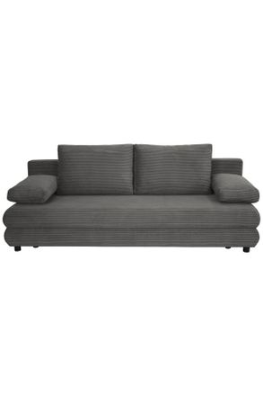 home24 Schlafsofa Taras, Dunkelgrau, Textil, 2-Sitzer, F&uuml;llung: Schaumstoff, 197x77x81 cm, Stoffauswahl, Wohnzimmer, Sofas & Couches, Schlafsofas, Schlafsofa