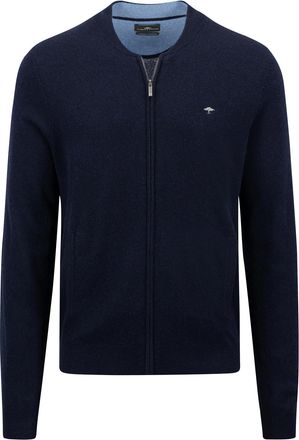 Fynch-Hatton Strickjacke aus Merino-Kaschmir mit Rei&szlig;verschluss Navy / 3XL