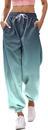 Generico Pantalon de surv&ecirc;tement femme taille haute pantalon de jogging pour femme avec cordon de serrage dhiver pantalon de surv&ecirc;tement ample avec poches douc