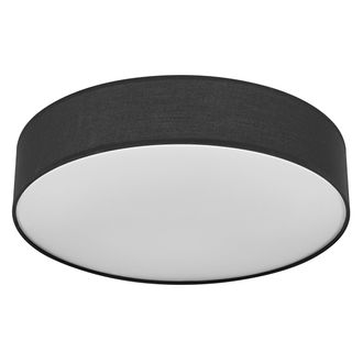 Osram ORBIS PARIS Deckenleuchte 480mm, schwarz, 3XE27-Sockel, kann mit smarter Lampe best&uuml;ckt werden, modernes Design, mit Stoffschirm, geeignet f&uuml;r Innenr&auml;