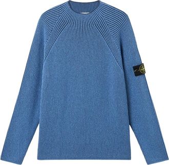 Stone Island Homme, Pulls, Bleu, Taille: M Maille fluide &agrave; col rond