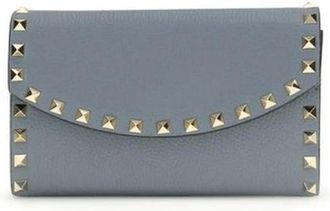 Valentino Garavani Femme, Accessoires, Bleu, Taille: ONE Size Rockstud Flap Wallet