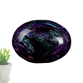 Generic Dracheneier-Set, violettes Dracheneier aus transparentem Harz: Exquisite und einzigartige Erinnerung an handgeschnitzte Dracheneier, wunderbares Gesch