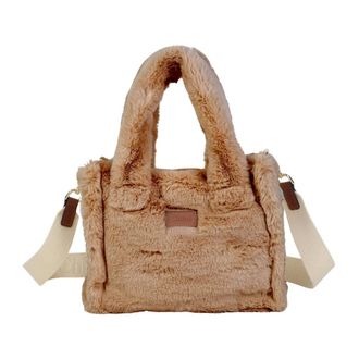 Chlo&eacute; Sac fourre-tout &agrave; logo en fausse fourrure - unisex - Sacs - Brun - Taille: ONE Size