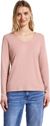 Street One Damen Langarmshirt in Unifarbe