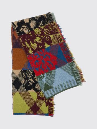 Dries Van Noten &Eacute;charpe en laine et alpaga m&eacute;lang&eacute;s avec motif patchwork et ourlet &agrave; franges