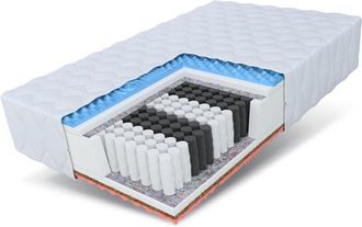 FDM Matratze 140x200 cm Taschenfederkern Kokos H3 H4 attis max HR-Schaum Höhe 27 cm