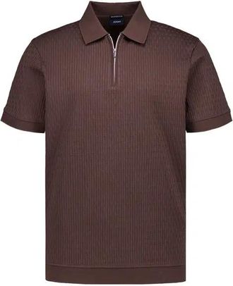 Joop Herren Zip-Polo braun
