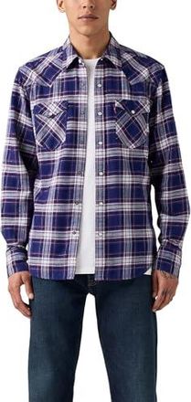 Levi's Homme Chemise Western Barstow Standard Hawley Plaid Blue Depths Twill Blue XL