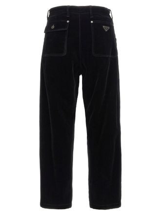 Prada Velvet Trousers - Black