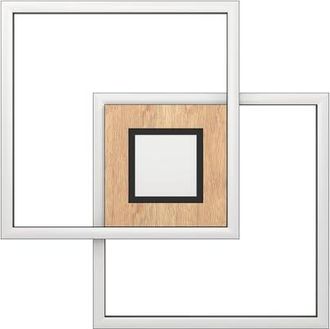 Eglo LED Deckenleuchte Marinello, 3 flammige Deckenlampe mit Fernbedienung, Lichtfarbe warmwei&szlig; - kaltwei&szlig;, dimmbar, Wohnzimmerlampe aus Metall, Holz, Kuns