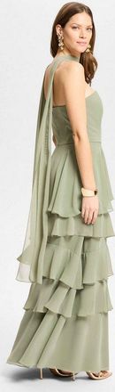 Swing Abendkleid - Abendkleid aus Chiffon mit Volants Taillierter Schnitt mit flie&szlig;endem Rockteil