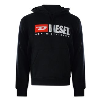 Diesel Schwarzer Hoodie Mit Diesel-division-logo