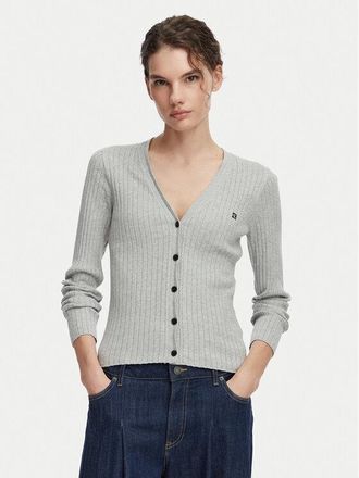 Calvin Klein Jeans Strickjacke LV047G339G Hellgrau Slim Fit
