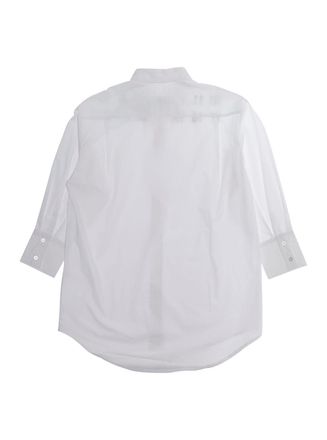 Maison Margiela Boys Shirt, White Cotton, Pointed Collar (kids)