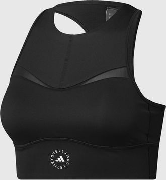 Stella McCartney Logo Cropped Training Top, Woman, Black, Size: XL