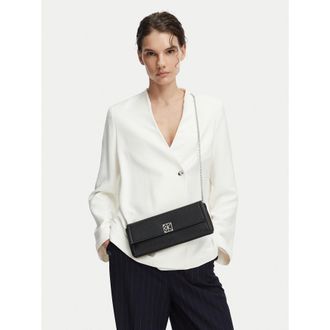 Calvin Klein Handtasche Calvin Klein Emblem Hw Pebble Clutch LV04F3740G Schwarz