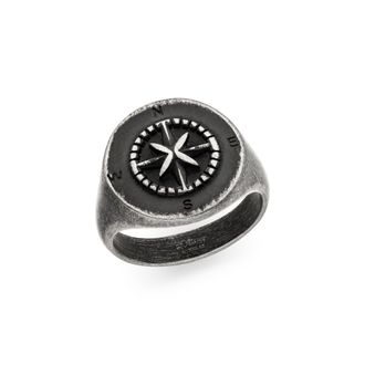 s.Oliver Ring f&uuml;r Herren - IP Gun - Gr. 62 - Edelstahl poliert - wasserfest & hautfreundlich