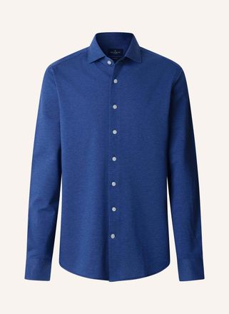 Hackett Freizeithemd Pique Jersey Shirt blau