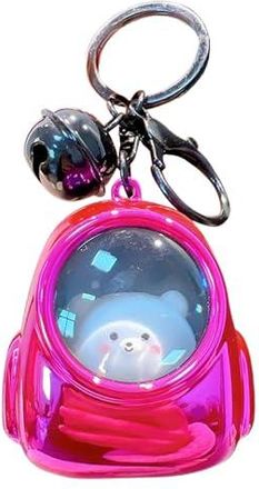 Generico Porte-cl&eacute;s ours pour femme, porte-cl&eacute;s lumineux pour enfants - Pendentif pour sac &agrave; dos porte-cl&eacute;s avec ours dans un sac - Porte-cl&eacute;s avec pendentif p