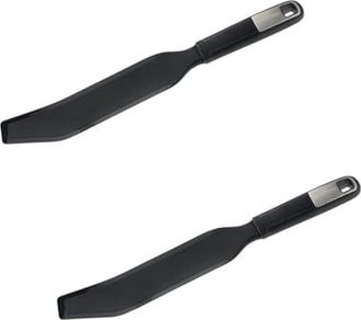 Fackelmann Fackelmann 9311150 Extra langer Silikonspatel, Schaber, langer Spatel für Küchenmaschine, Schaber, Silikon, Kunststoff, Schwarz, 33 cm