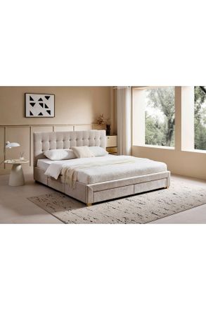 Boxxx Polsterbett, Beige, Holz, Pappel,Eiche, massiv, 180x200 cm, mit Schubk&auml;sten, in verschiedenen Gr&ouml;&szlig;en erh&auml;ltlich, Schlafzimmer, Betten, Polsterbetten