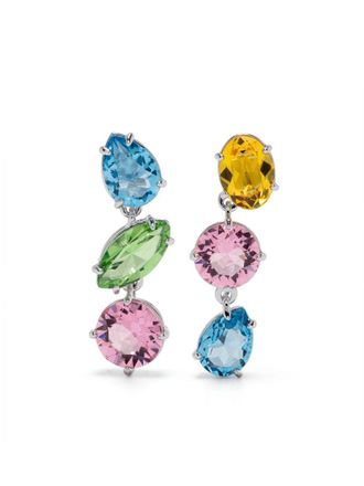 Swarovski boucles doreilles pendantes Gema - Argent